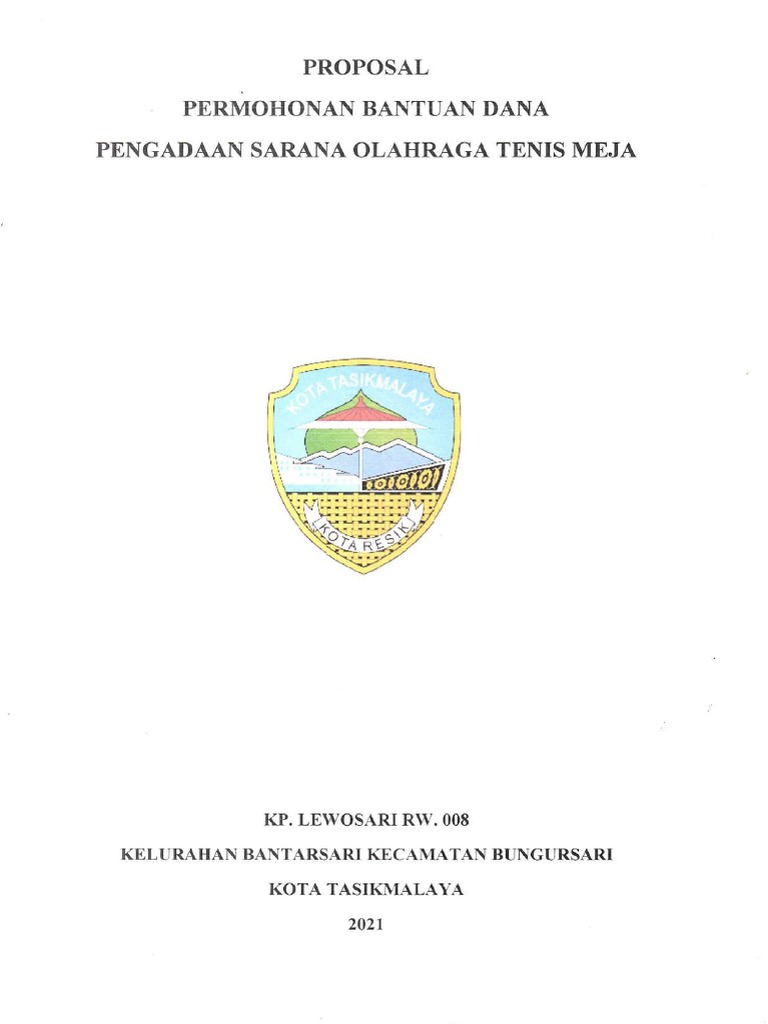 Proposal Tenis Meja | PDF