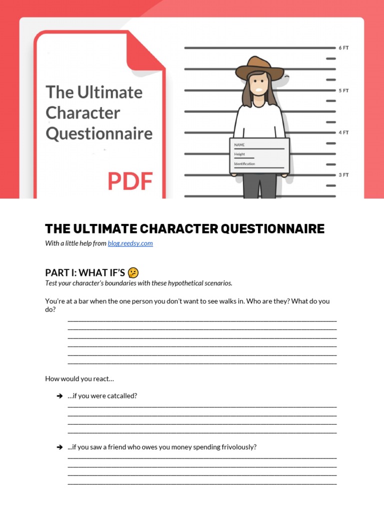 Ultimate Character Questionnaire Reedsy | PDF