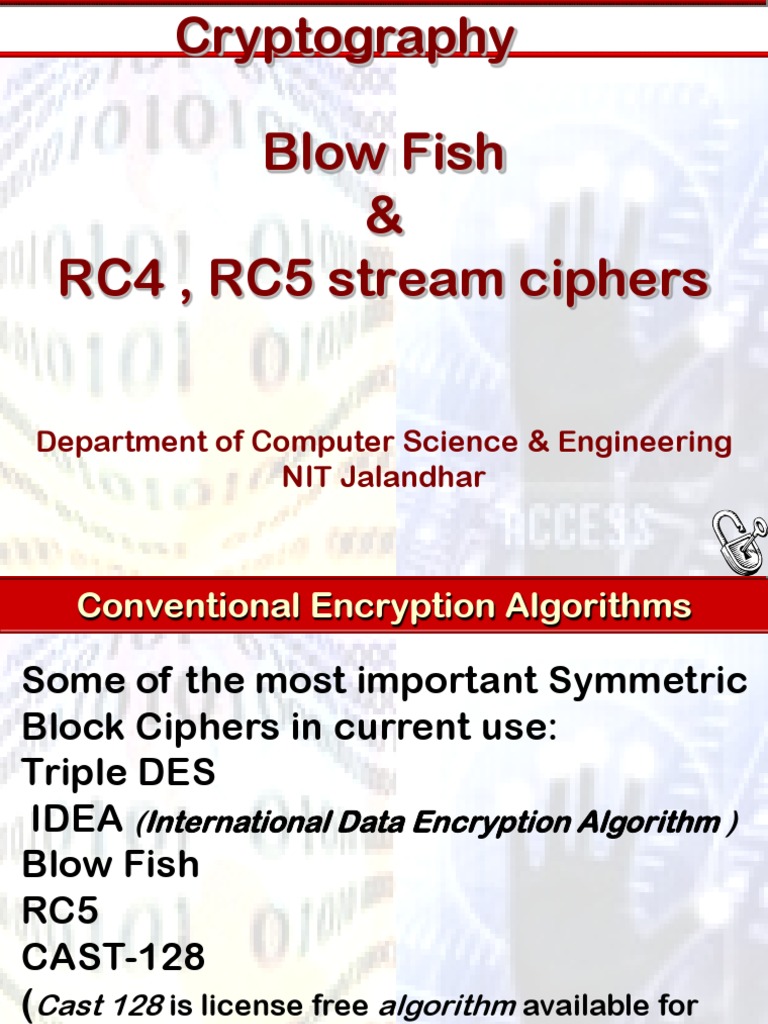 CSPC-307 Blow Fish and RC5 Stream Ciphers For B Tech CS August 2022 ... CSPC-307 Blow Fish and RC5 Stream Ciphers For B Tech CS August 2022 ...