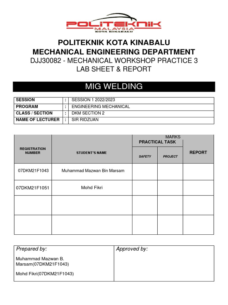 Mig Welding Report | PDF