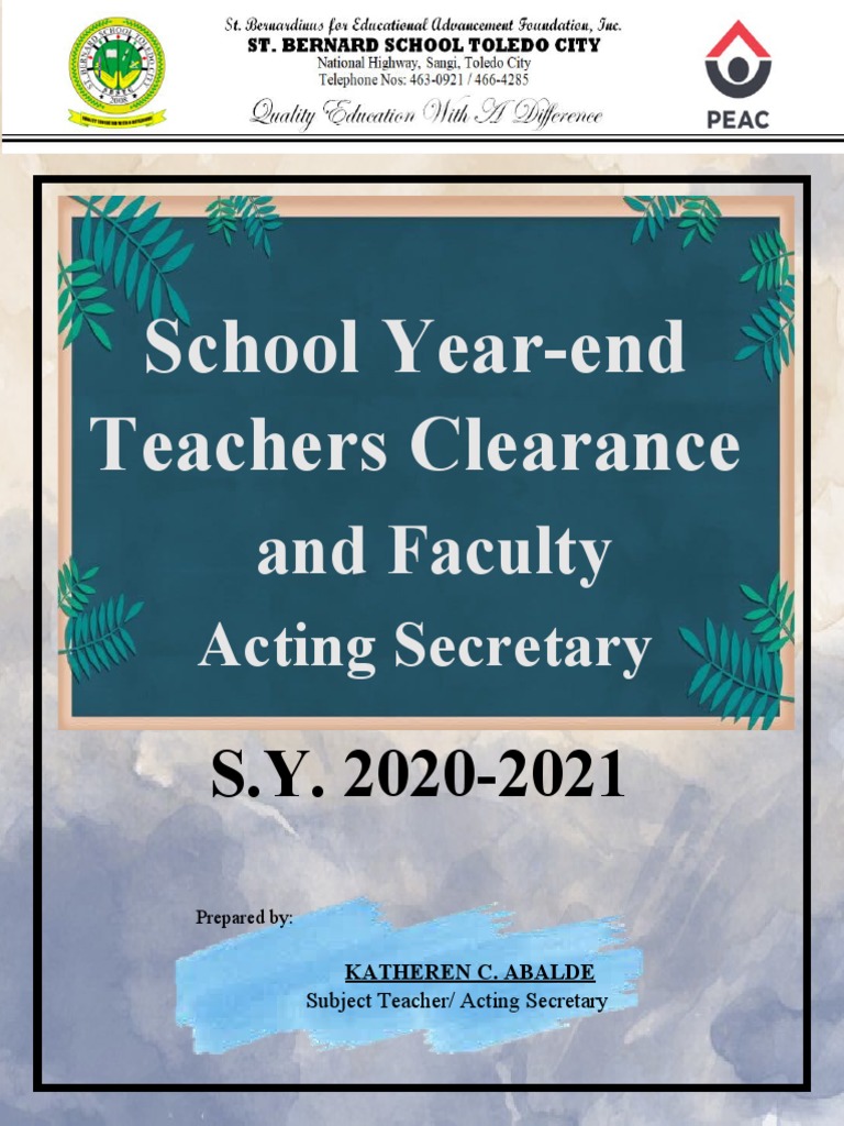 Clearance Cover | PDF