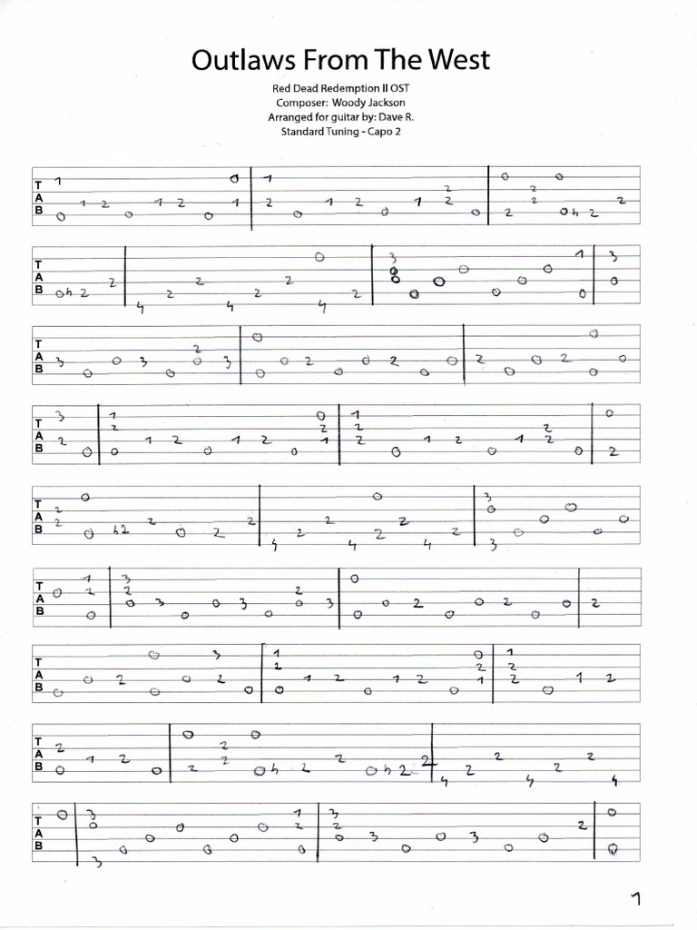 Red Dead Redemption - Outlaws From The West TAB | PDF