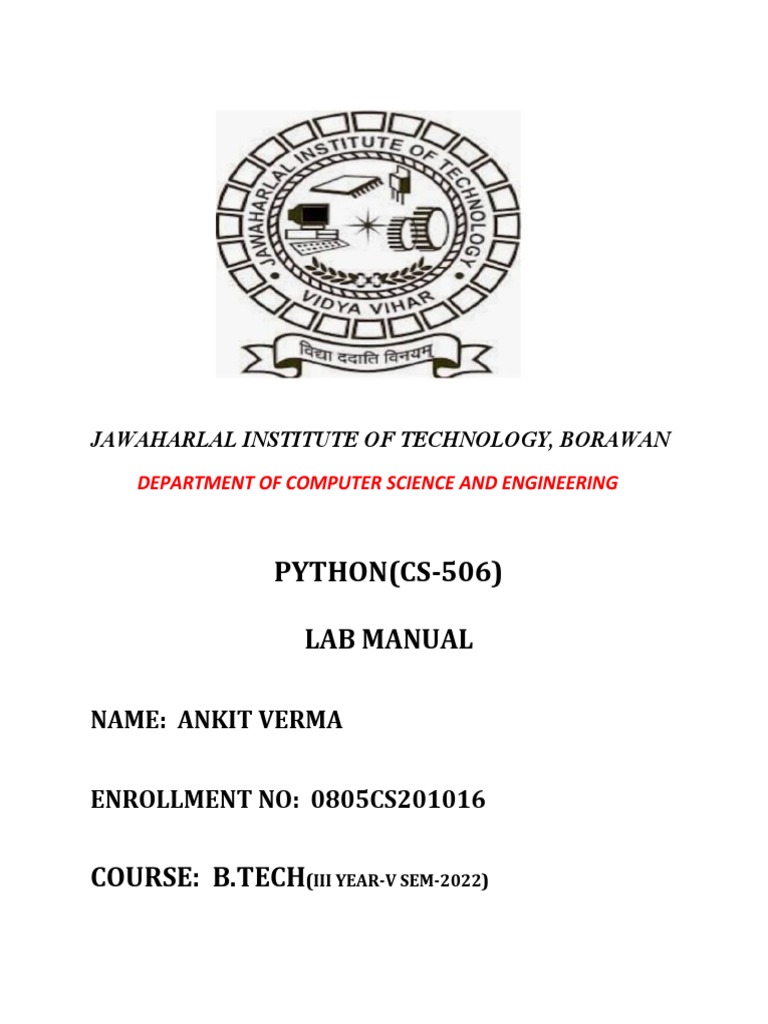 Ankit Python Lab Pdf Python Programming Language Data Type 1731
