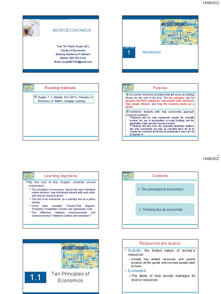 Microeconomics - Slide For Students | PDF | Economics | Market (Economics)
