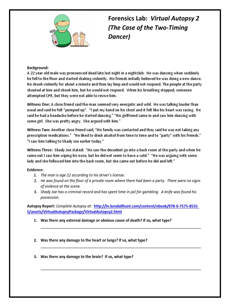 Autopsy Insights: Two-Timing Dancer Case | PDF | Autopsy | Forensic Science