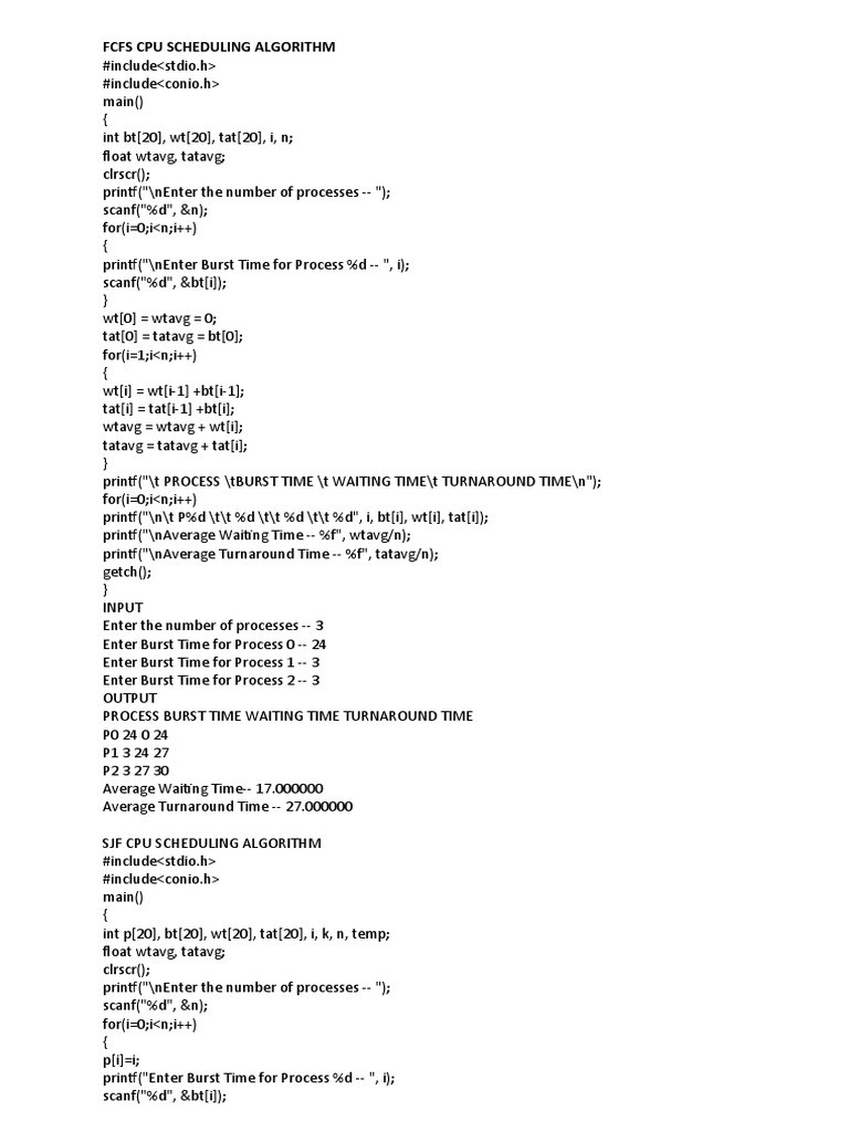 Spos-1 Cpu Scheduling Algorithm | PDF | Computer Engineering | System Software