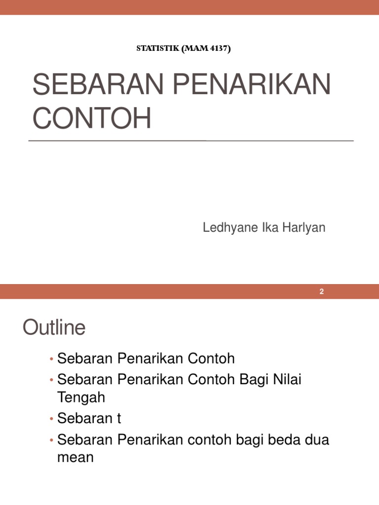 Sebaran Penarikan Contoh | PDF