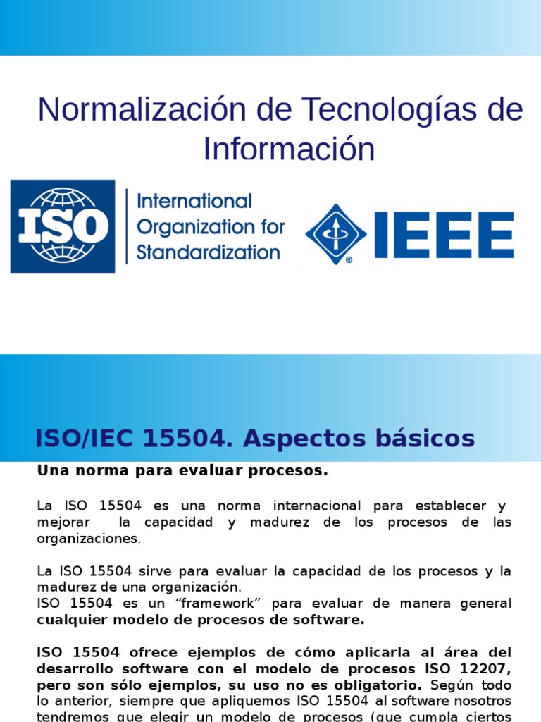 Presentacion ISO 15504 | PDF | Informática
