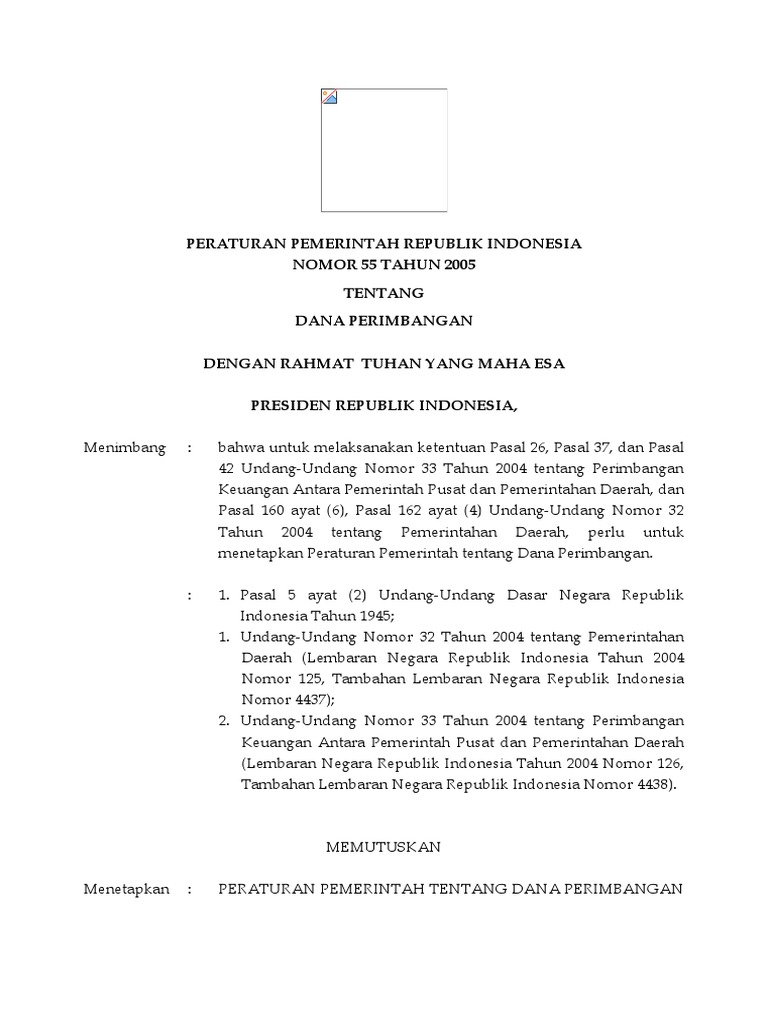 Pp No 55 Tahun 2005 Pdf