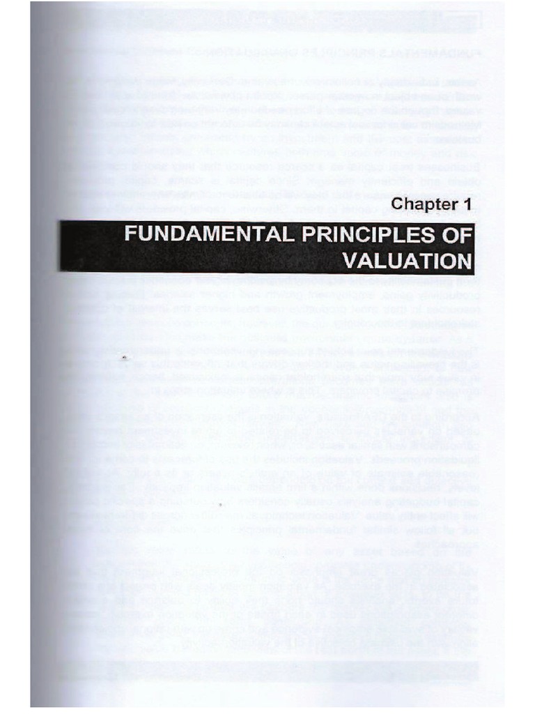 Valuation Concepts and Methods Chapter 1 | PDF