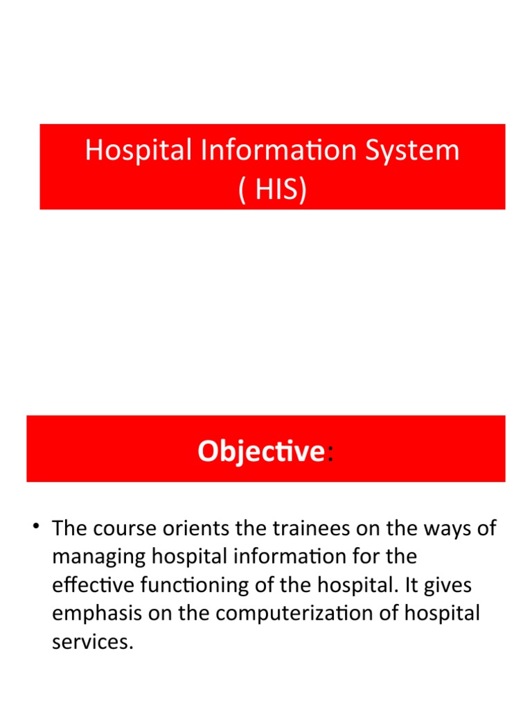 Hospital Information System | PDF
