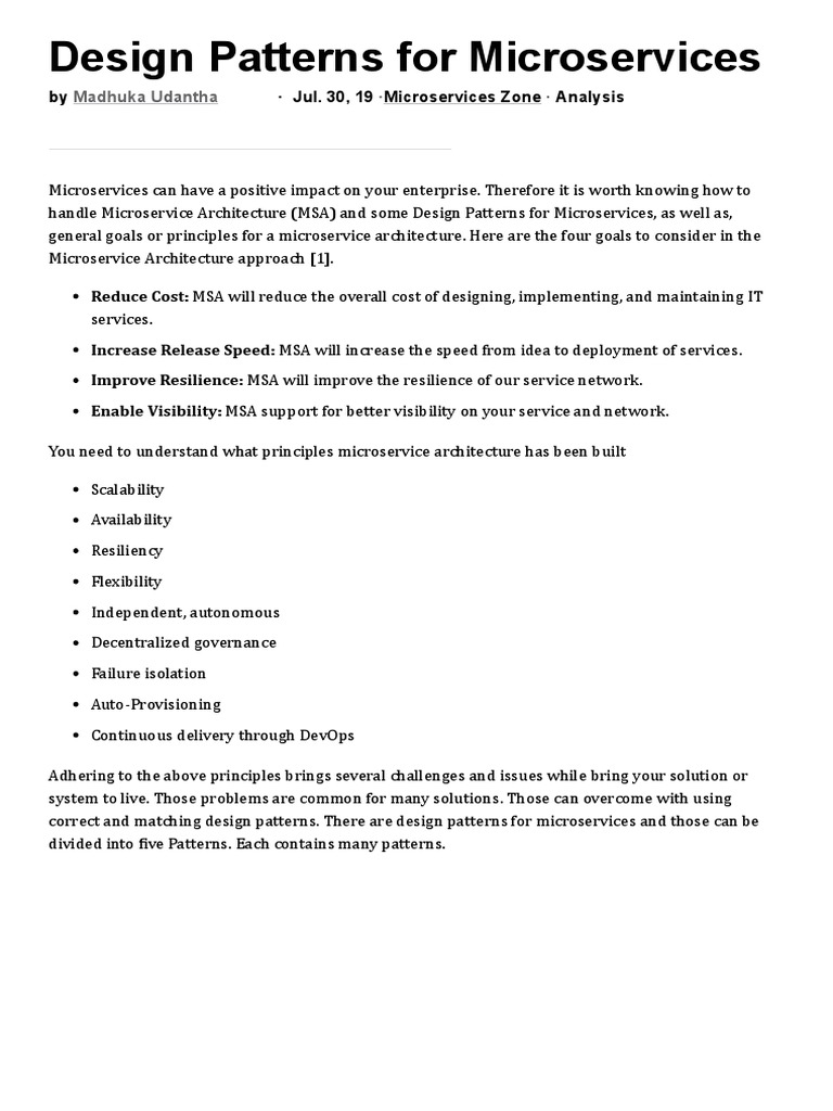 Design Patterns For Microservices | PDF | Databases | Hypertext ...