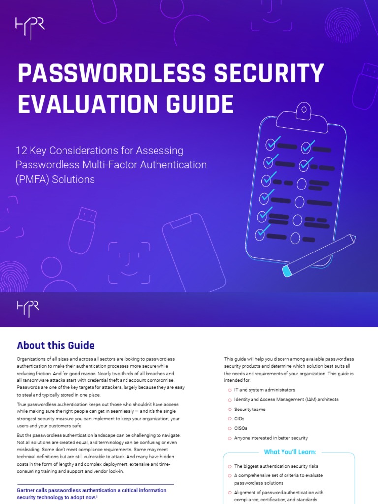 Passwordless Security Evaluation Guide | PDF | Security | Computer Security