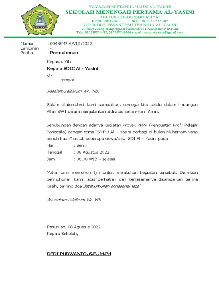 SURAT Permohonan | PDF