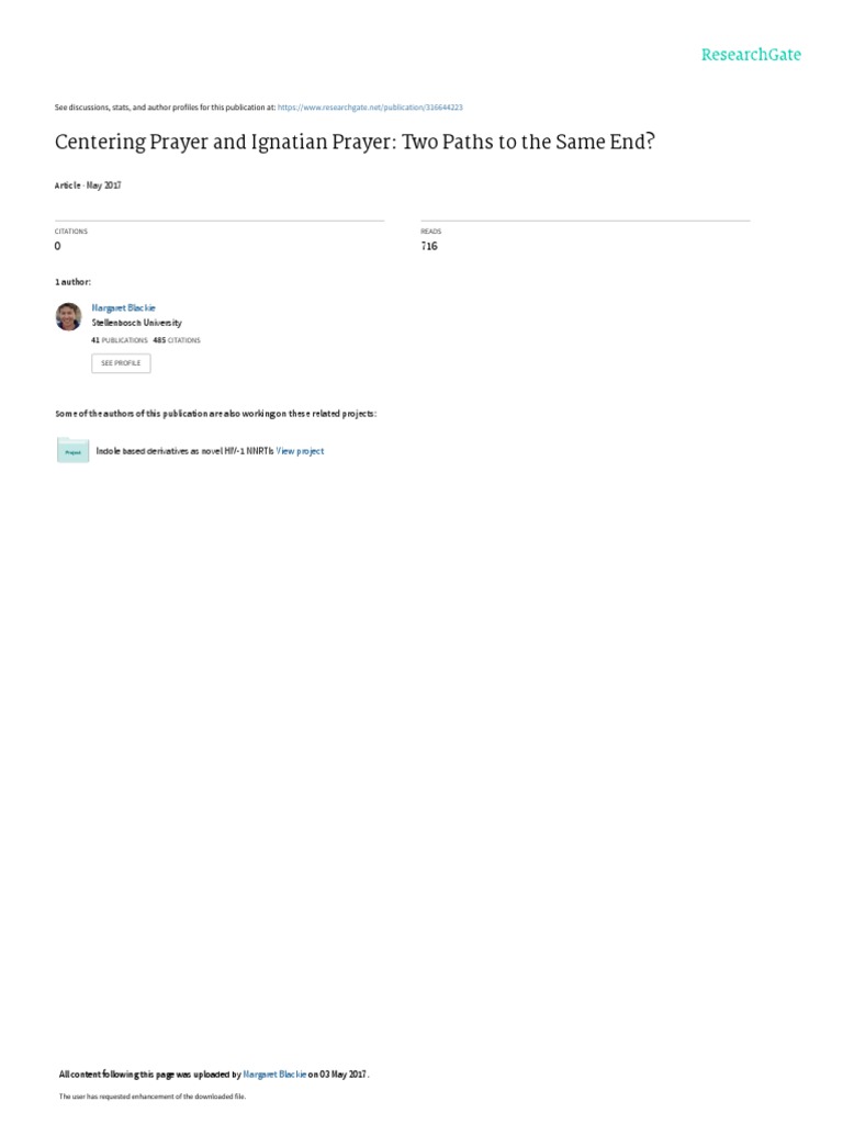 Centering Prayerand Ignatian Prayer | PDF | Prayer | Spirituality