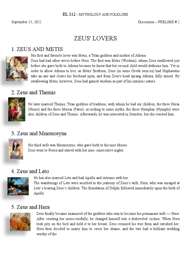 2 EL 112 - Zeus Lovers | Download Free PDF | Zeus | Hera