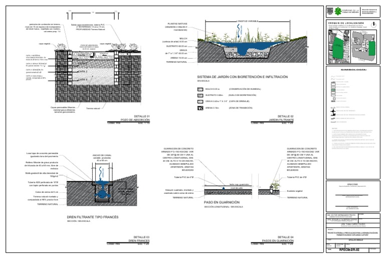 Detalle Constructivo Sistemas de Infiltracion | PDF | Materiales naturales | Sedimentología