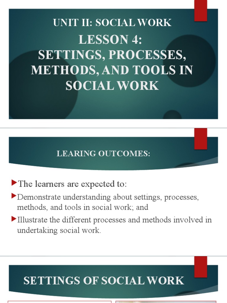 Social Work Methods and Tools Overview | PDF | Social Work | Knowledge