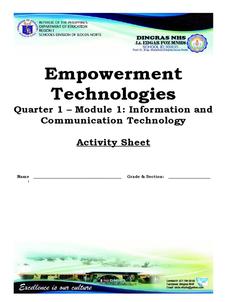 Module 1 - Activity Sheet | PDF | Web 2.0 | World Wide Web