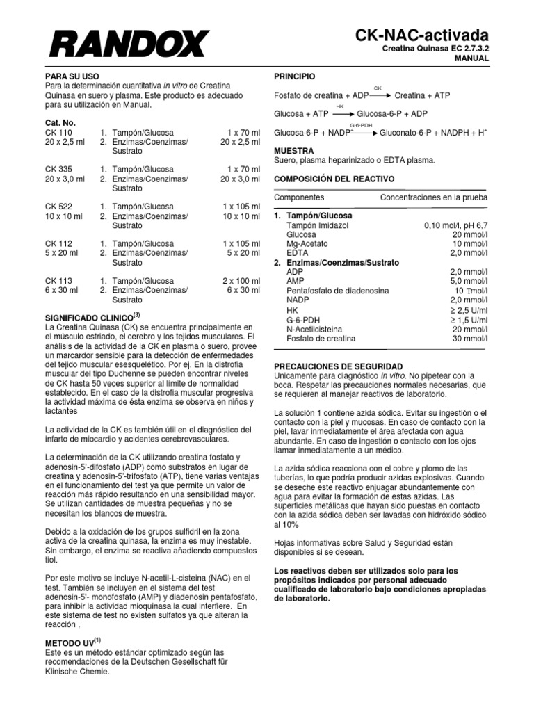 CK Nac | PDF | Nicotinamida Adenina Dinucleótido Fosfato | Enzima