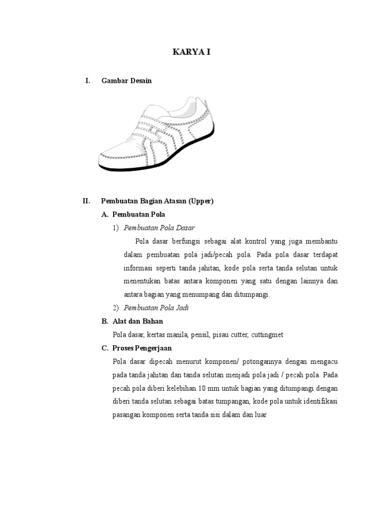 Contoh Laporan Sepatu Anak-Anak | PDF