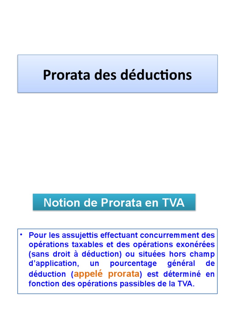 TVA-remboursement Et Prorata | PDF | Taxe sur la valeur ajoutée | Impôts
