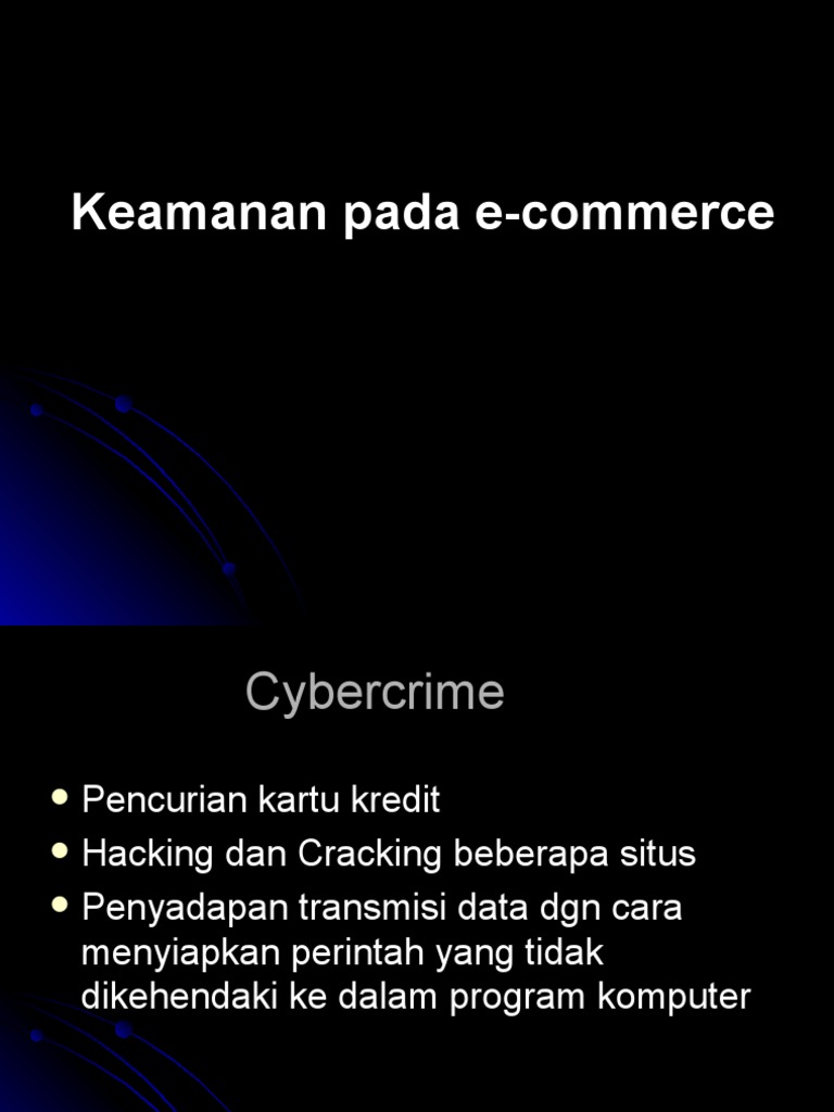 Keamanan Pada E-Commerce | PDF | Teknologi & Rekayasa