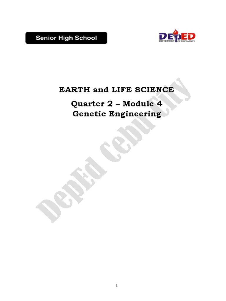 Earth and Life Science Quarter 2 Module 4 Final | PDF | Genetic ...