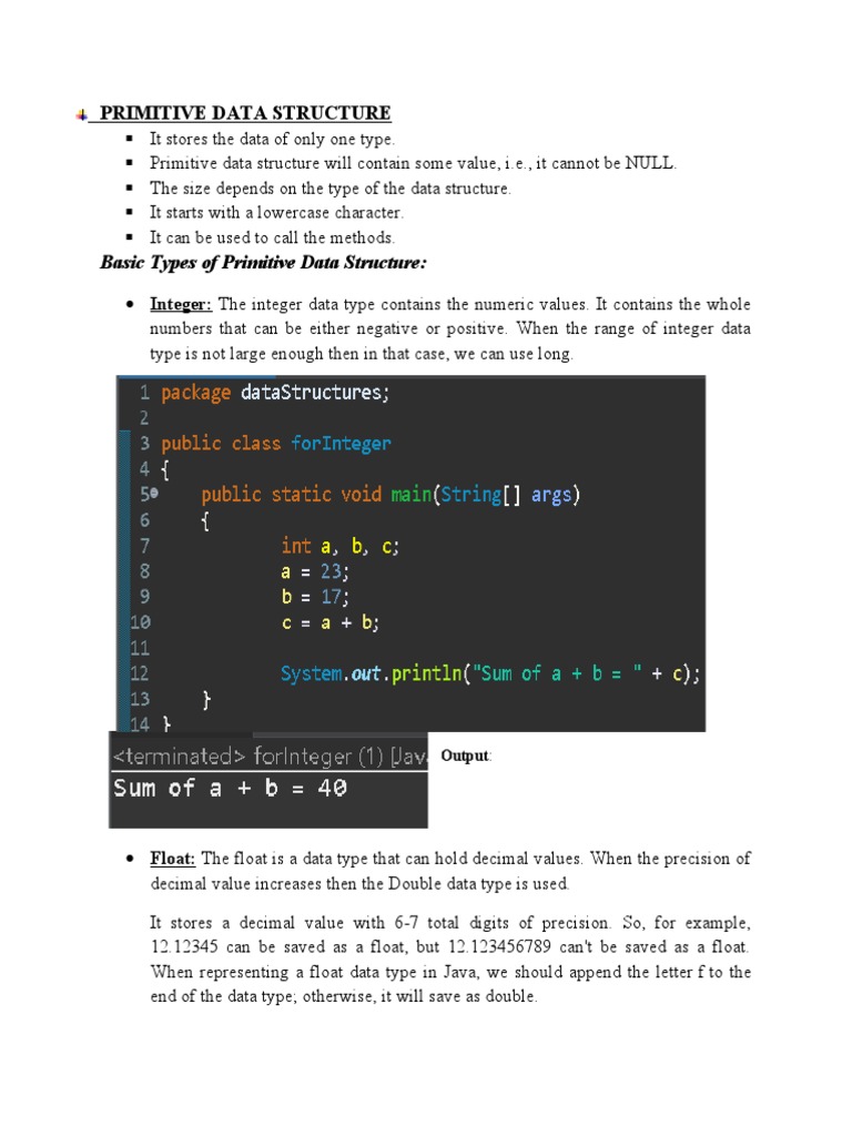 Activity 1 - DataStructures | PDF | Data Type | Array Data Structure