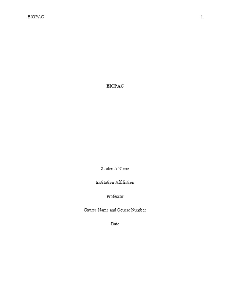 BIOPAC | PDF | Stress (Biology) | Electroencephalography