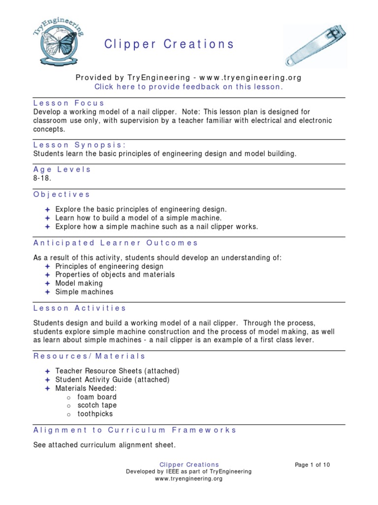 Clipper | PDF | Lever | Machines