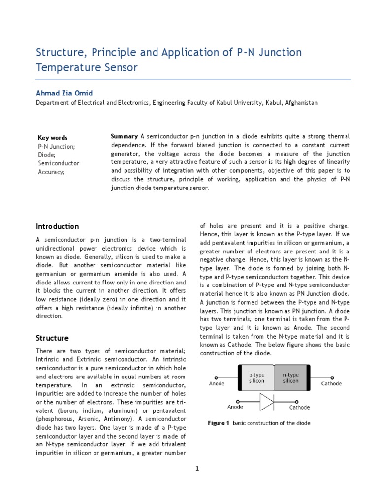 Structure, Principle and Application of P-N Junction Temperature Sensors: An In-Depth Look at ...