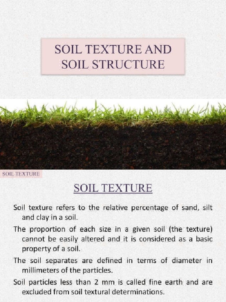 Soil Texture and Soil Structure | PDF