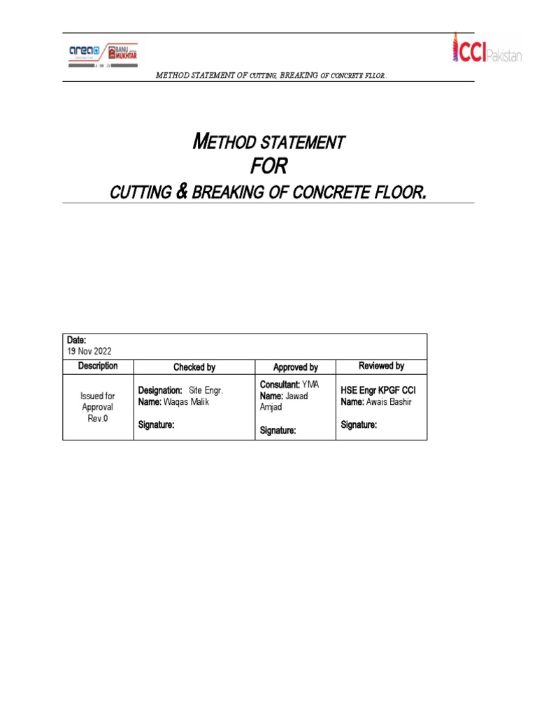 Concrete Floor Breaking MS | PDF | Personal Protective Equipment ...