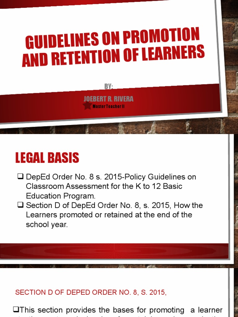 Promotion and retention guidelines | PDF | Educational Stages | Middle ...