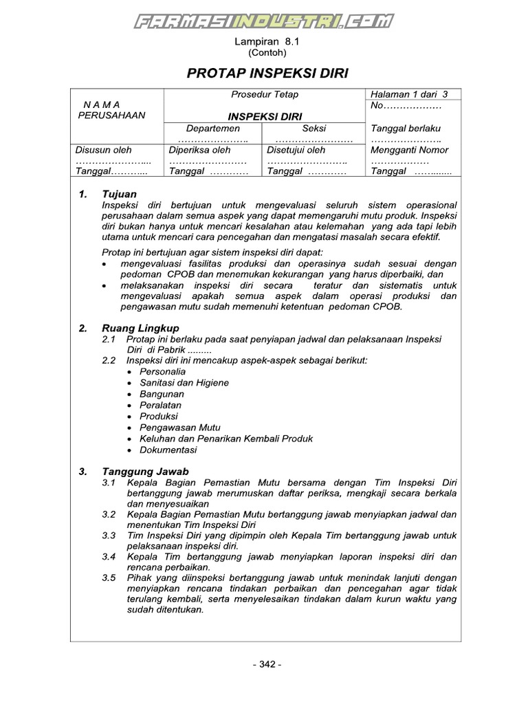 Protap-Inspeksi-diri-farmasiindustri.com_ | PDF