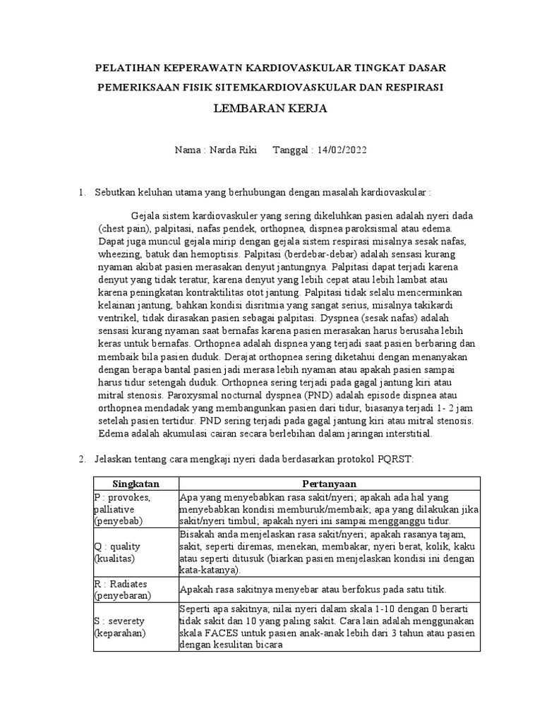 Tugas Pemfis Sistem KV Dan Respirasi Hendri Gunawan | PDF