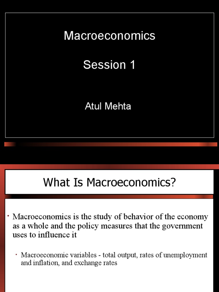 Session 1 | PDF | Macroeconomics | Economic Growth
