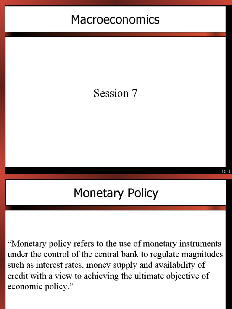 Session 7 | PDF | Monetary Policy | Money Supply