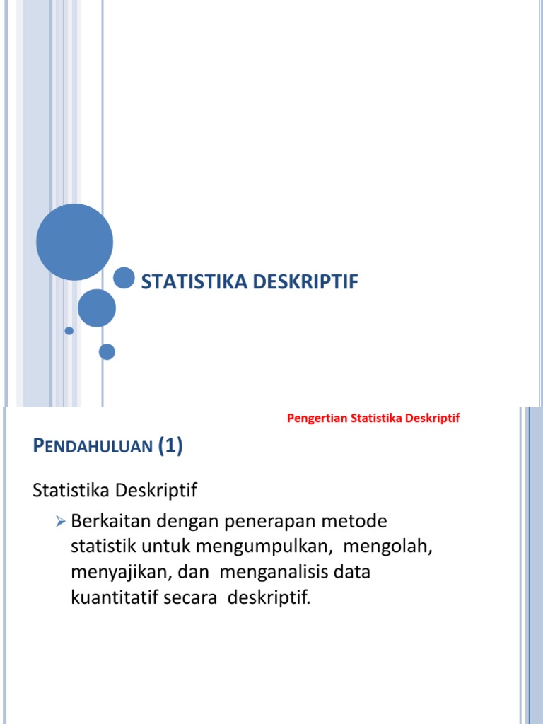 Statistika Deskriptif | PDF