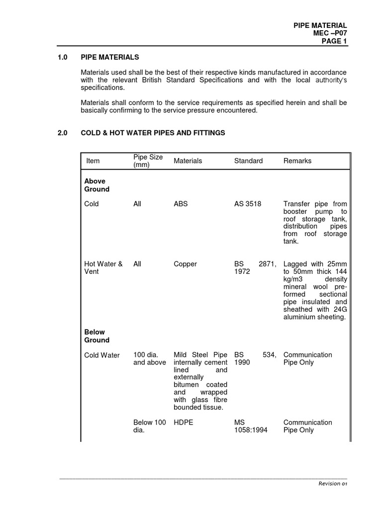 G4 Spec Mechanical Pipe | PDF