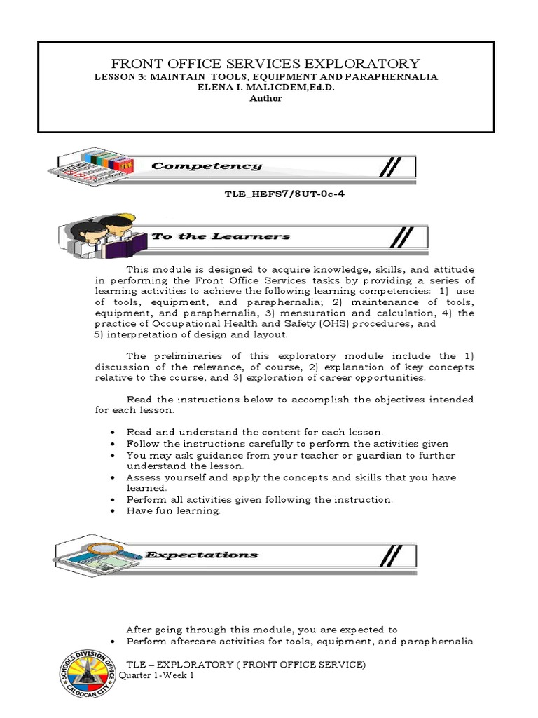 7 8 TLE Front Office Services WEEK 3 | PDF