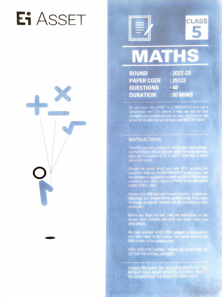 Asset 2022-23 Class 5 Maths | PDF