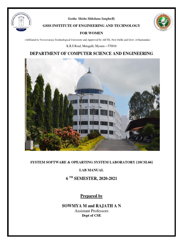 18csl66-Ss and Os Lab Manual | PDF | Scheduling (Computing) | Parsing