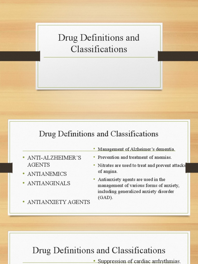 Comprehensive Drug Classifications Guide | PDF | Injection (Medicine ...