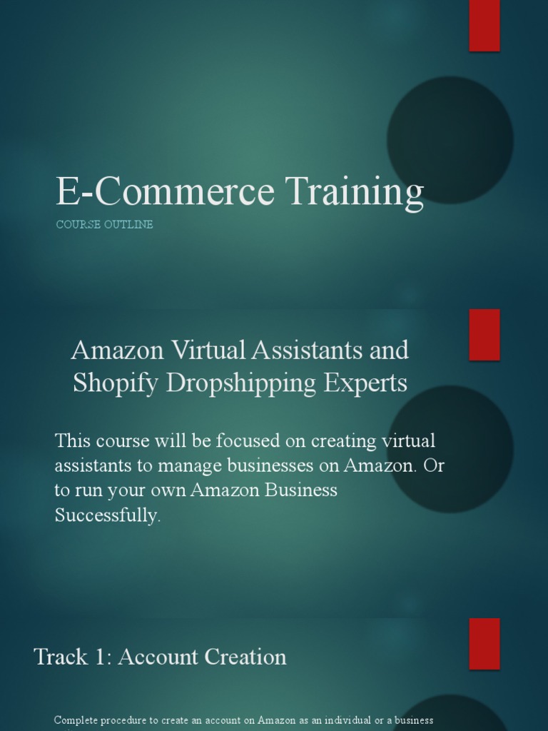 E-Commerce Training Course Outline | PDF | E Commerce | Alibaba Group
