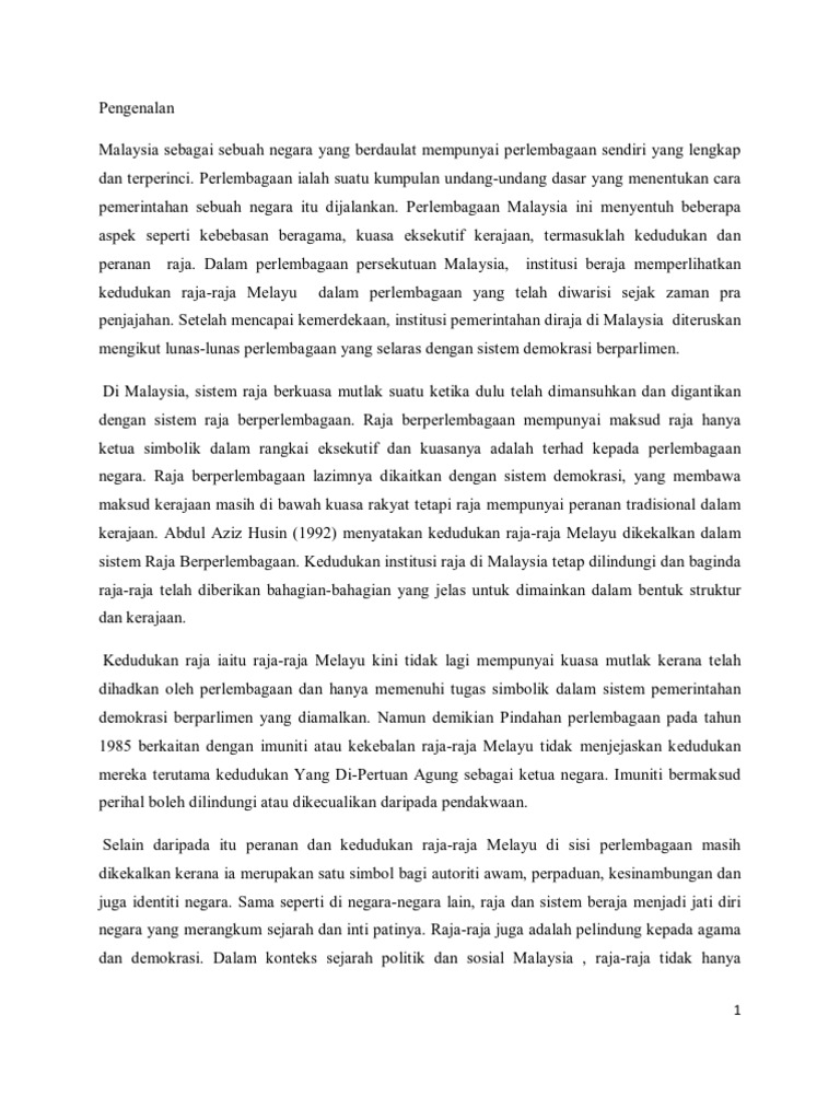 Kedudukan Raja Dalam An | PDF