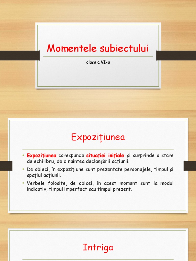 Momentele Subiectului | PDF