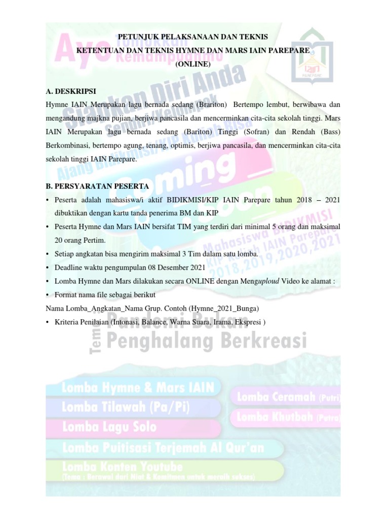 Juknis Lomba | PDF | Karier & Perkembangan | Seni