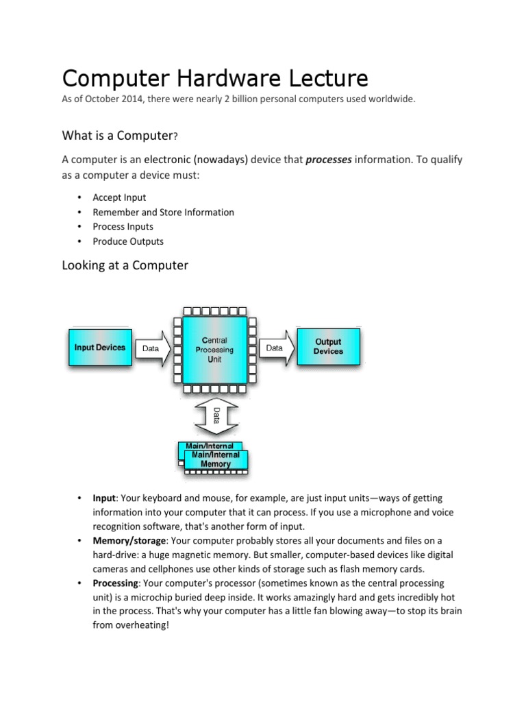 A Comprehensive History of Computer Hardware and the Evolution of ... A Comprehensive History of Computer Hardware and the Evolution of ...